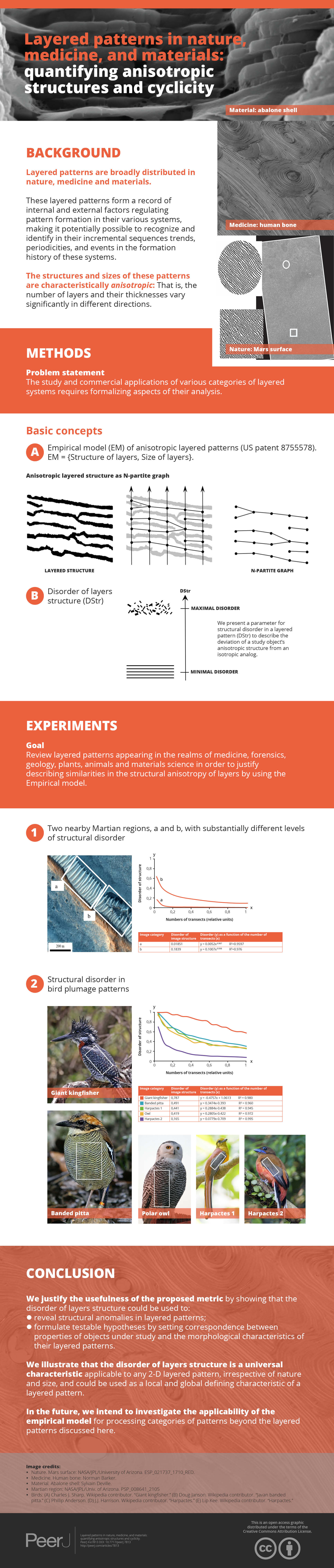 Layered patterns in nature, medicine, and materials: quantifying ...